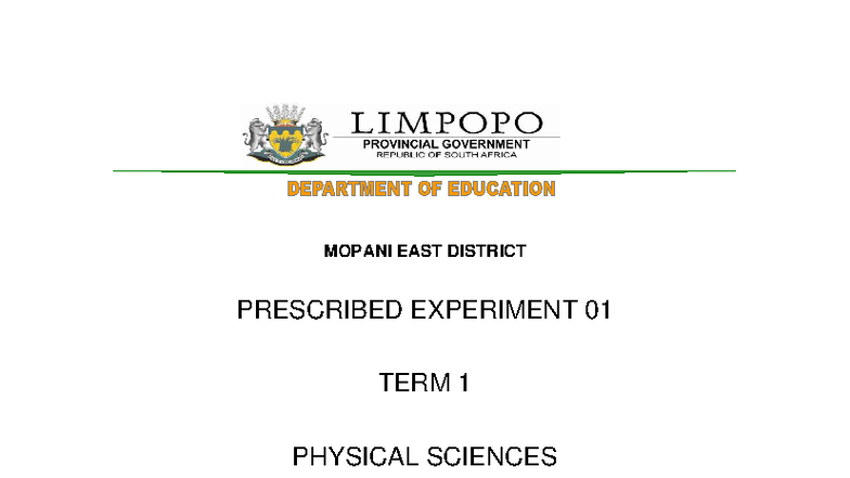 Grade 12 Physical Sciences Experiment 01: Conservation of Momentum ...