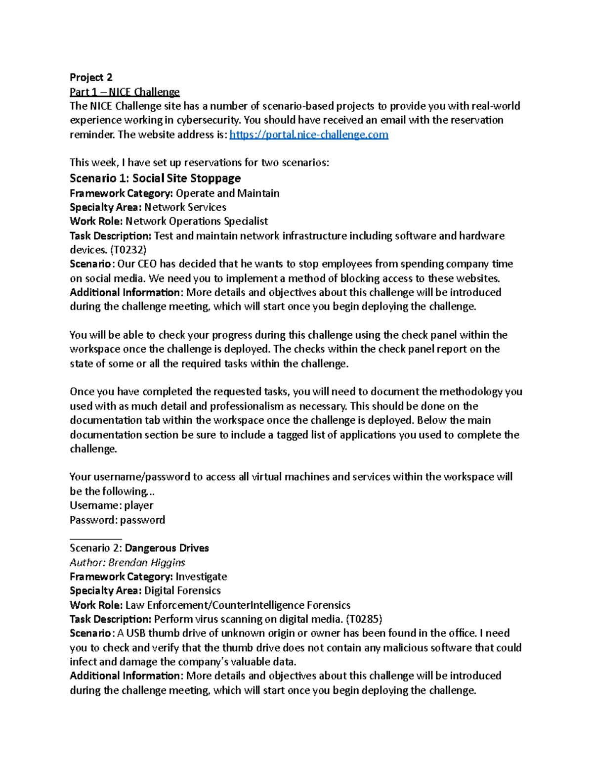 Project 2 - Assignment on Social Site Stoppage and the NICE Challenge ...