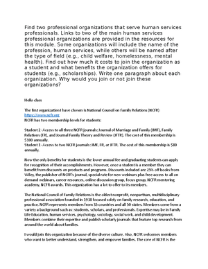 [Solved] Give an example of how a human services professional might ...