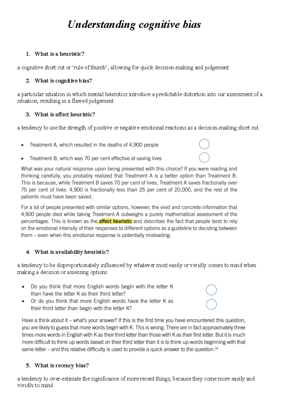 Critical Thinking Cognitive Bias - Understanding cognitive bias 1. What ...