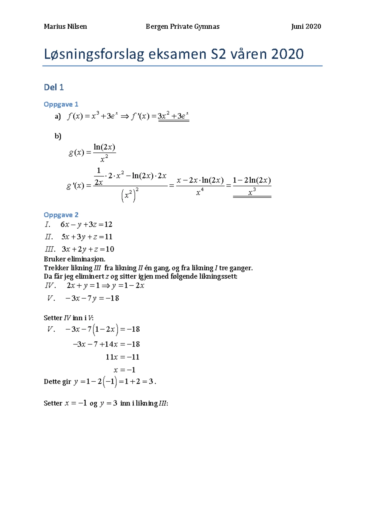 R2 V24 - Eksamen i Matematikk R2 Vår 2024 - Nynorsk/Bokmål Se eksamenstips på baksiden! Eksamen ...