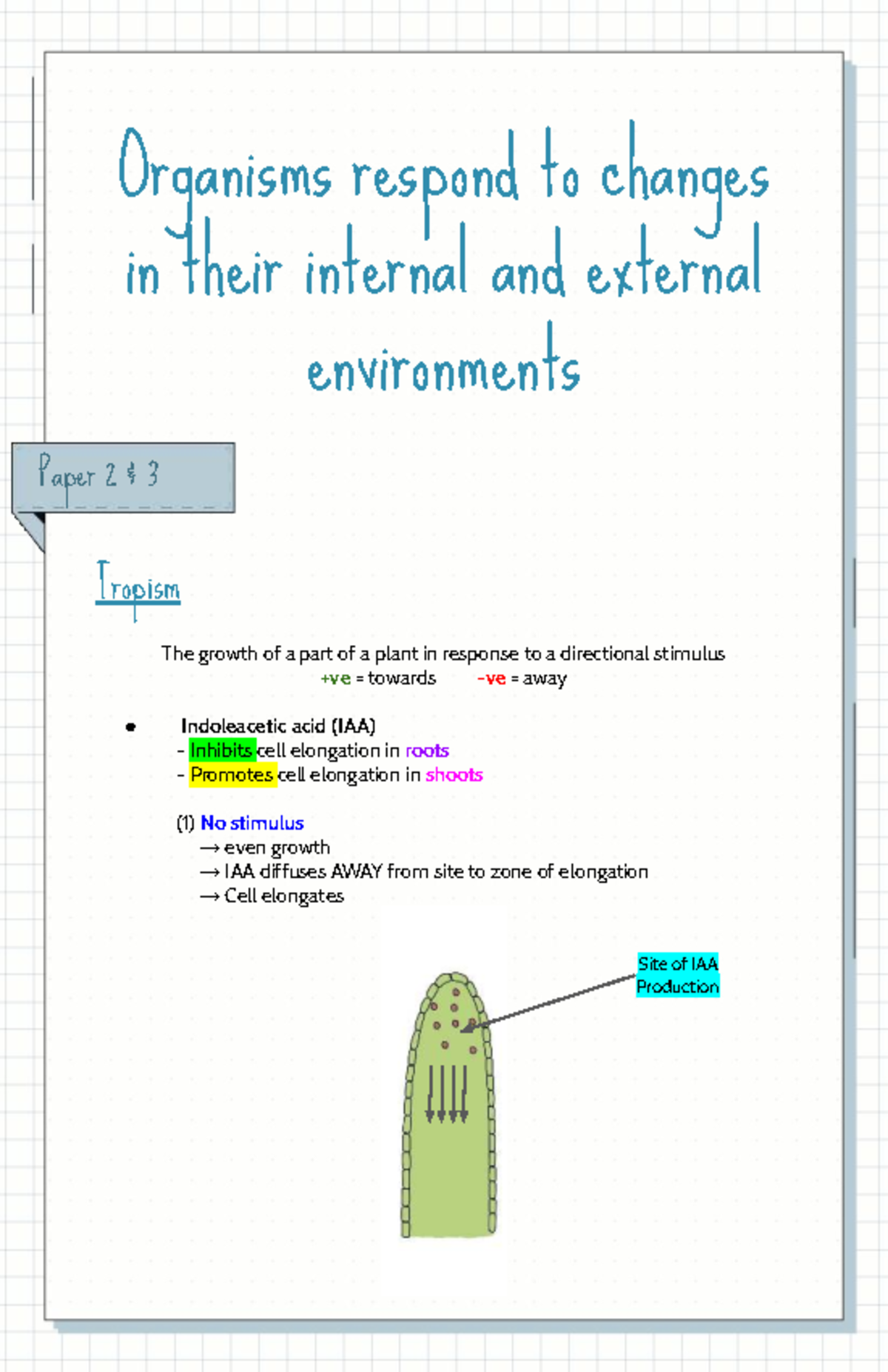 Topic 6: Organisms' Responses to Environmental Changes - Paper 2 3 ...
