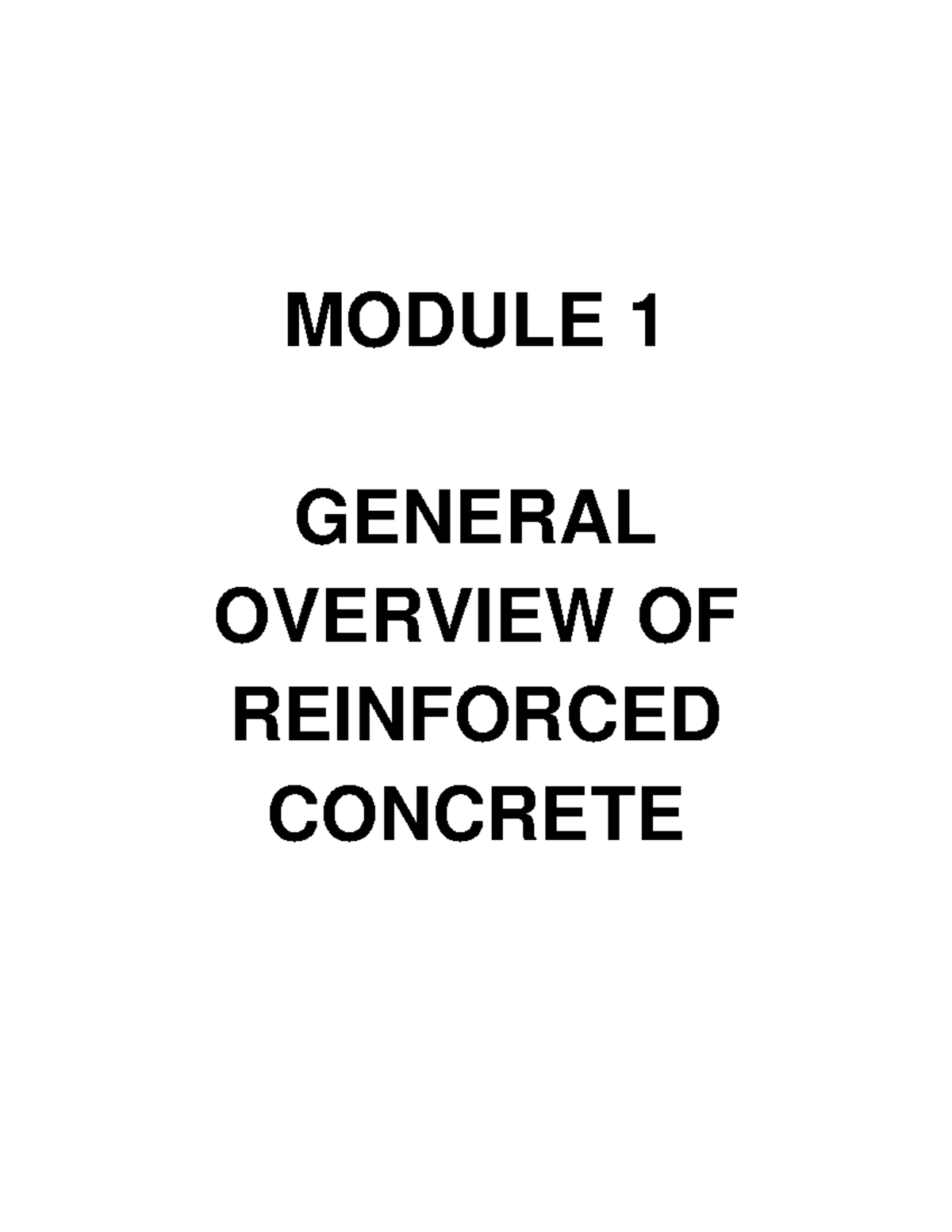 Module 1: Introduction to Reinforced Concrete Design Concepts - Studocu