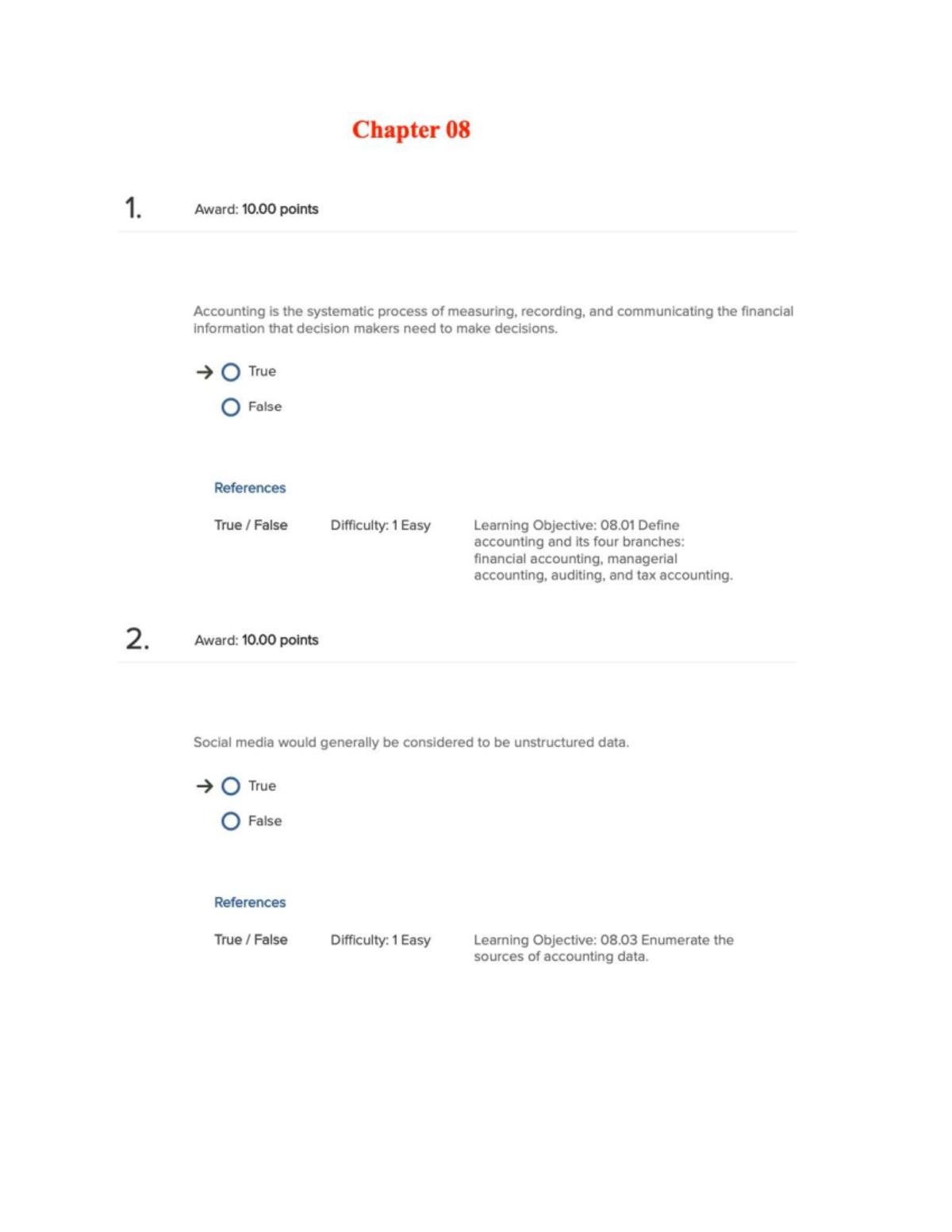 Document Analysis for Course XYZ: Chapter 08 Exam Prep Notes on ...