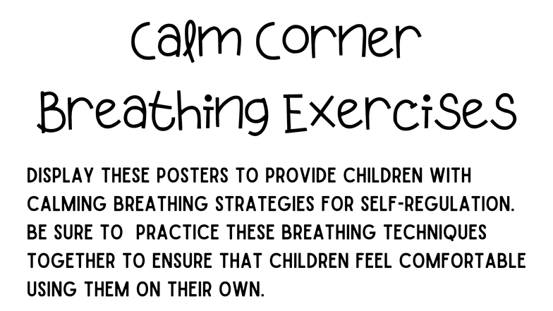 Calm Corner Breathing Exercise Posters for Kids - Studocu
