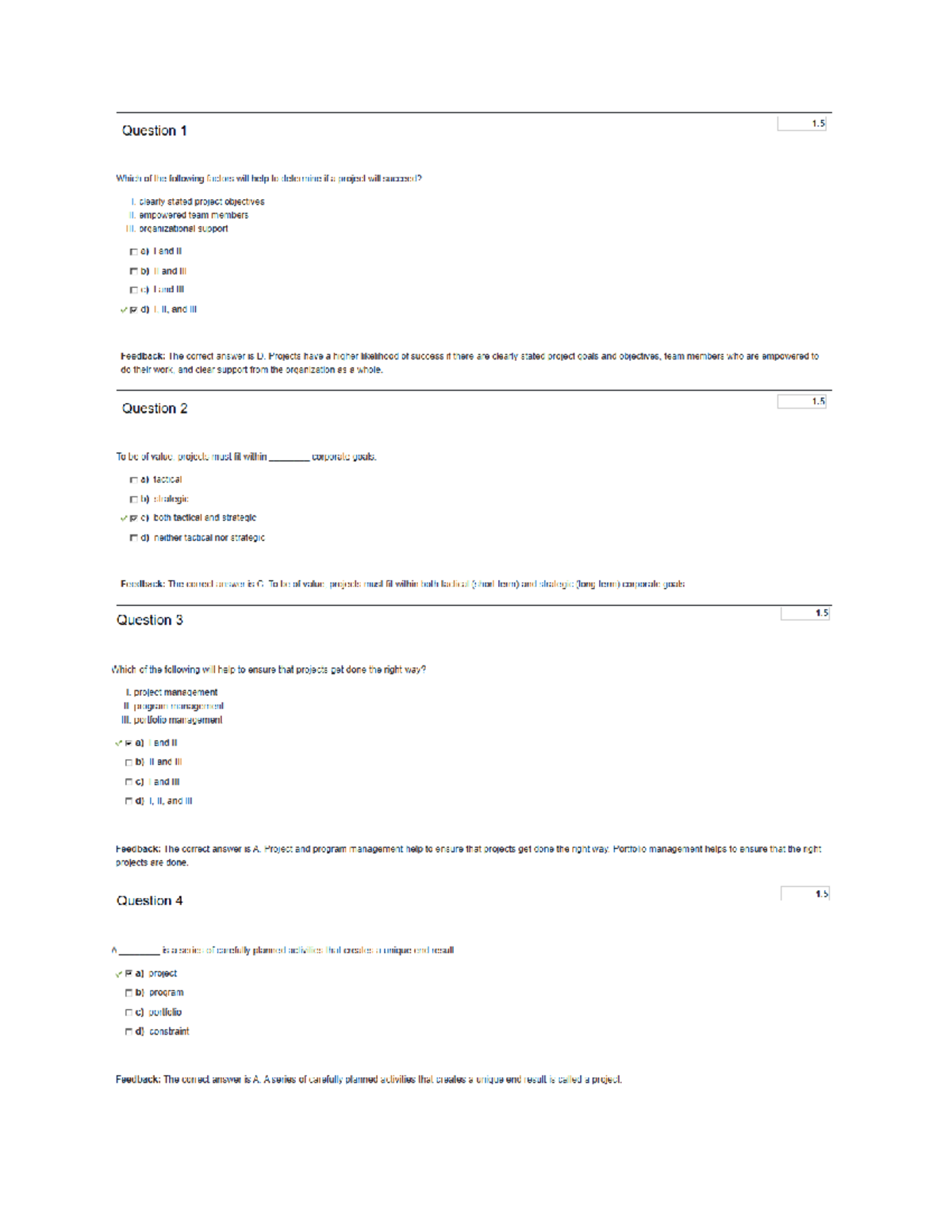 QSO 340 Module 1 Assessment: Project Management Success Factors - Studocu