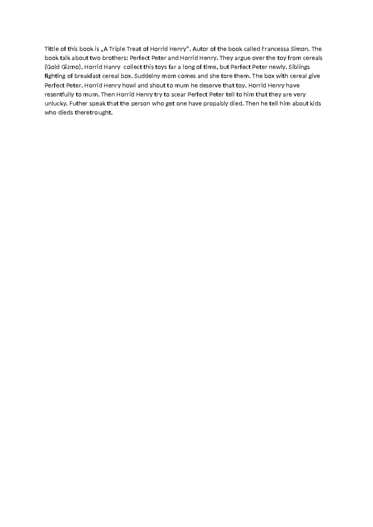 A Triple Tread - bhbbjj - Tittle of this book is „A Triple Treat of ...