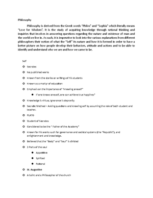 Understanding THE self lesson plan - UNDERSTANDING THE SELF TOPIC ...