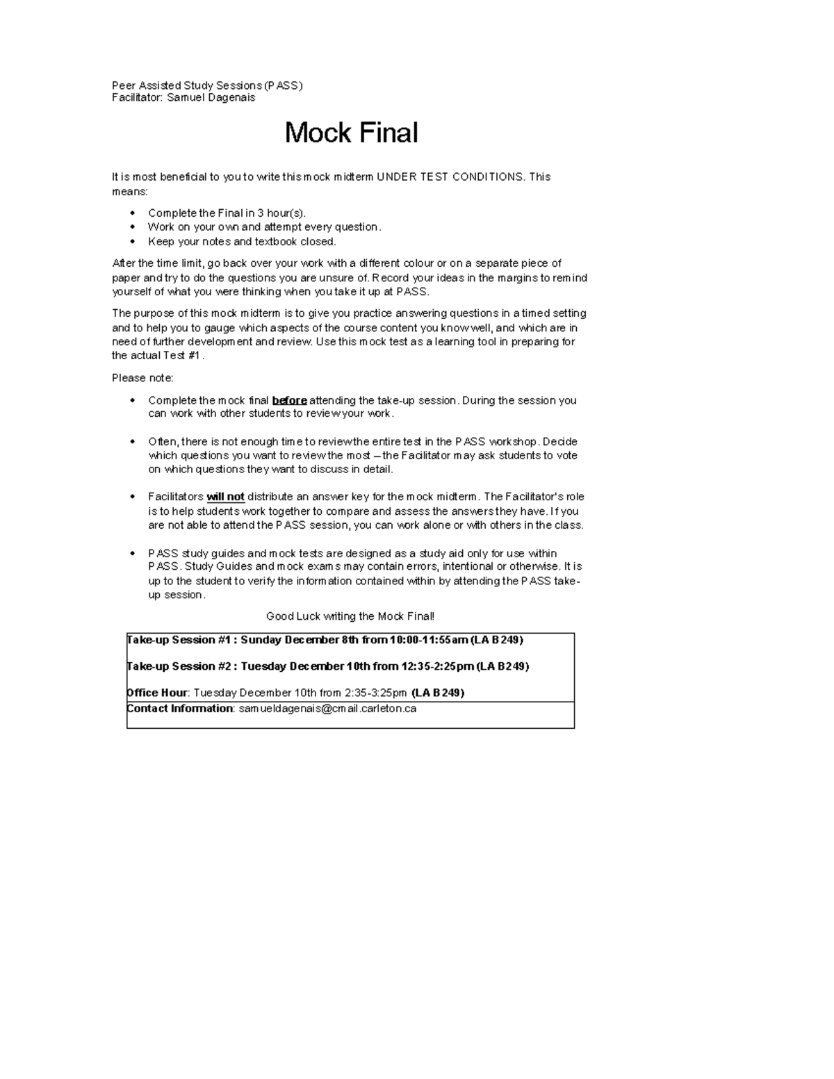 Mock Final Exam Review for MAAE2202 AB - Practice Questions & Tips ...