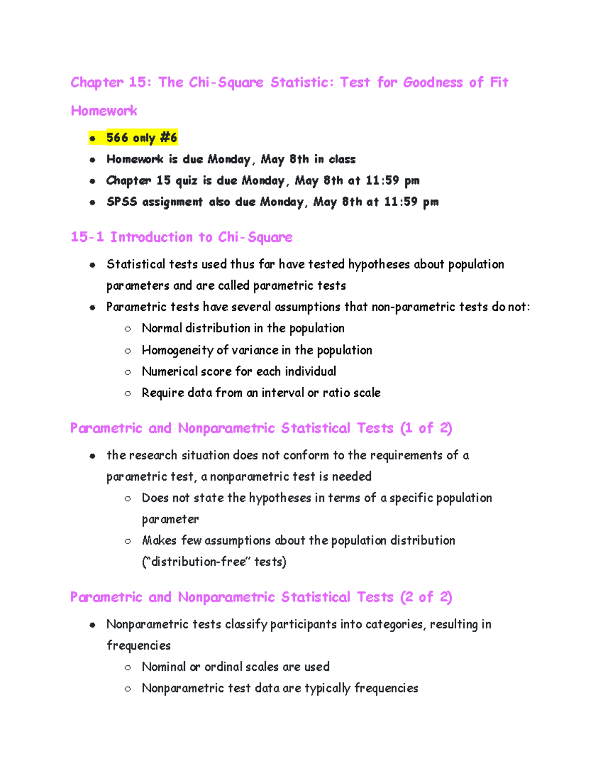 Chapter 15 The Chi-Square Statistic Test for Goodness of Fit - , grades ...