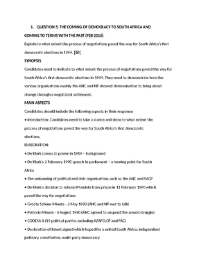 History Paper ONE Essay Revison 2024 - GRADE 12 2024 HISTORY PAPER ONE ESSAY PRACTICE QUESTION 4 ...