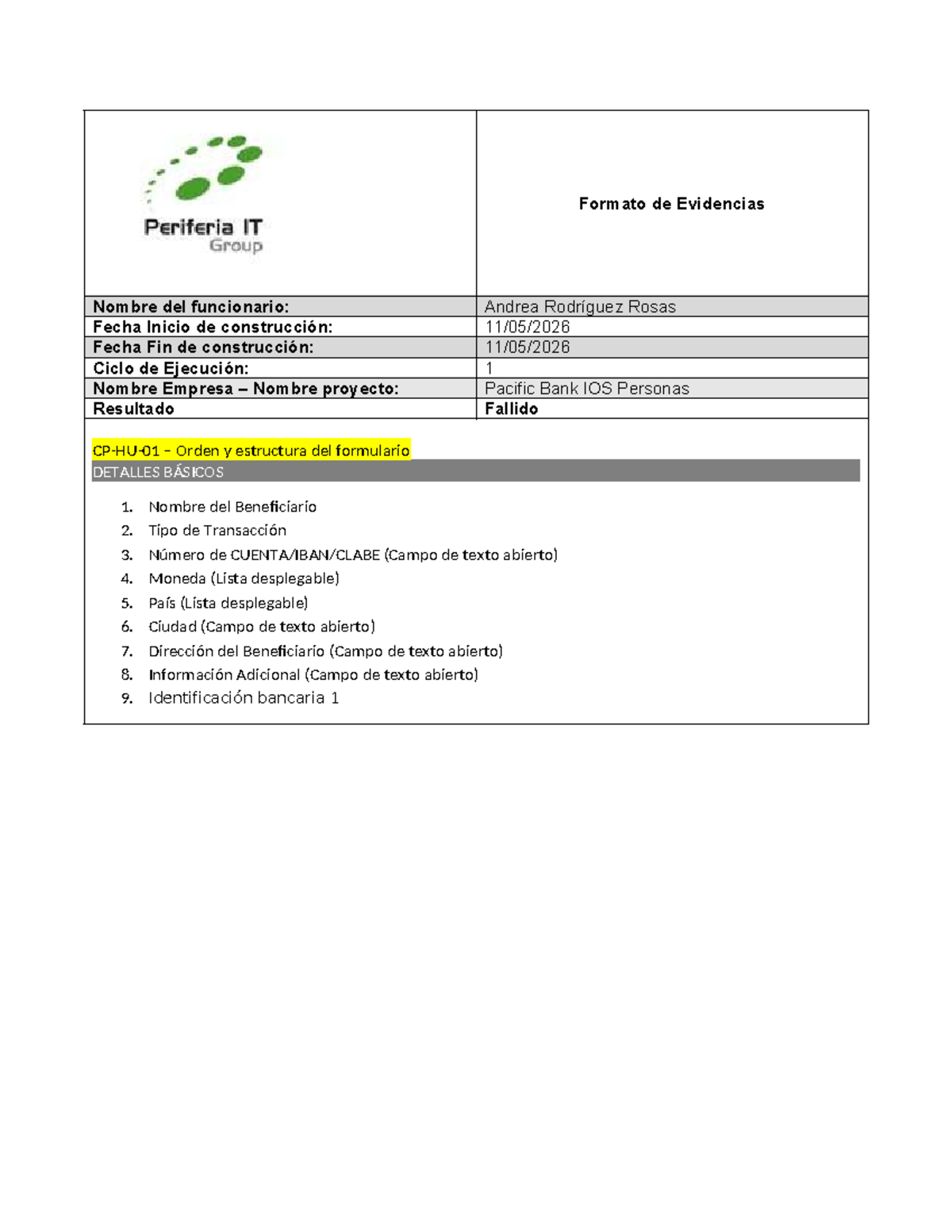 Formato de Evidencias para Transferencia Internacional EMP-WEB-RF-001 ...