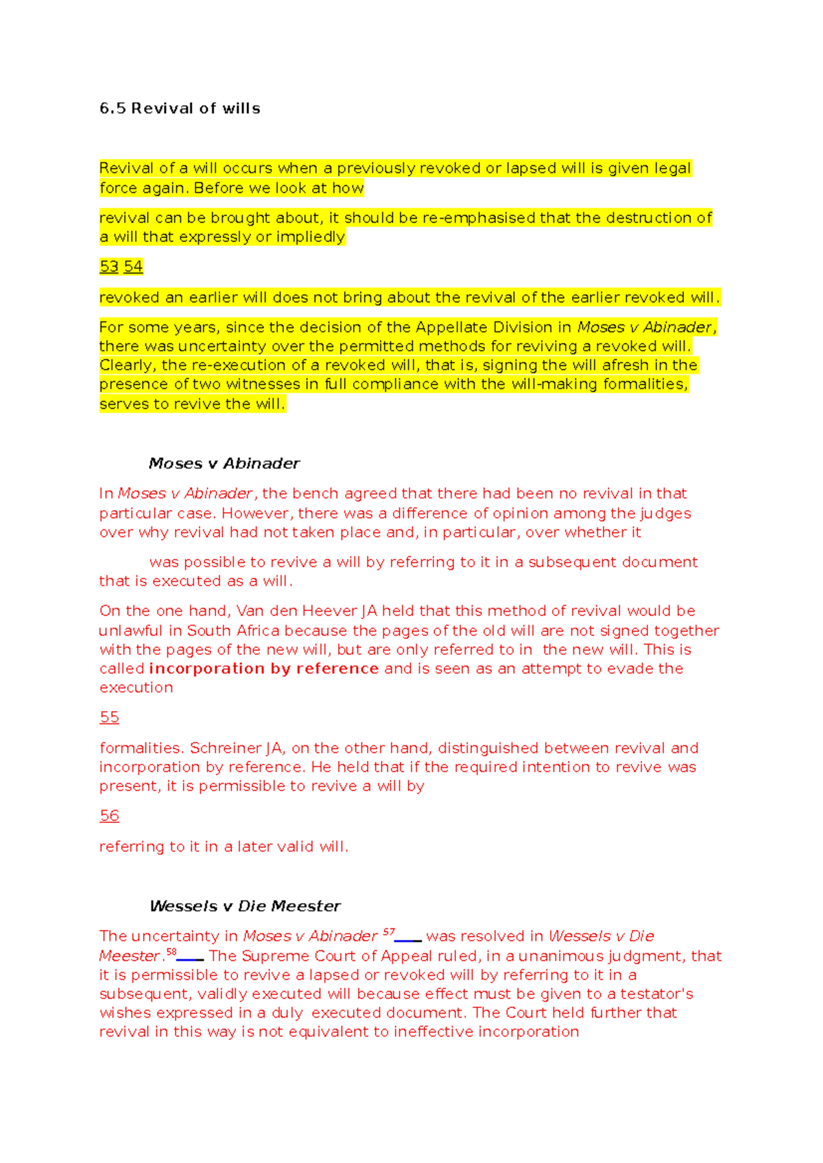 Revival of Wills: Legal Principles and Case Law Analysis (Succession ...