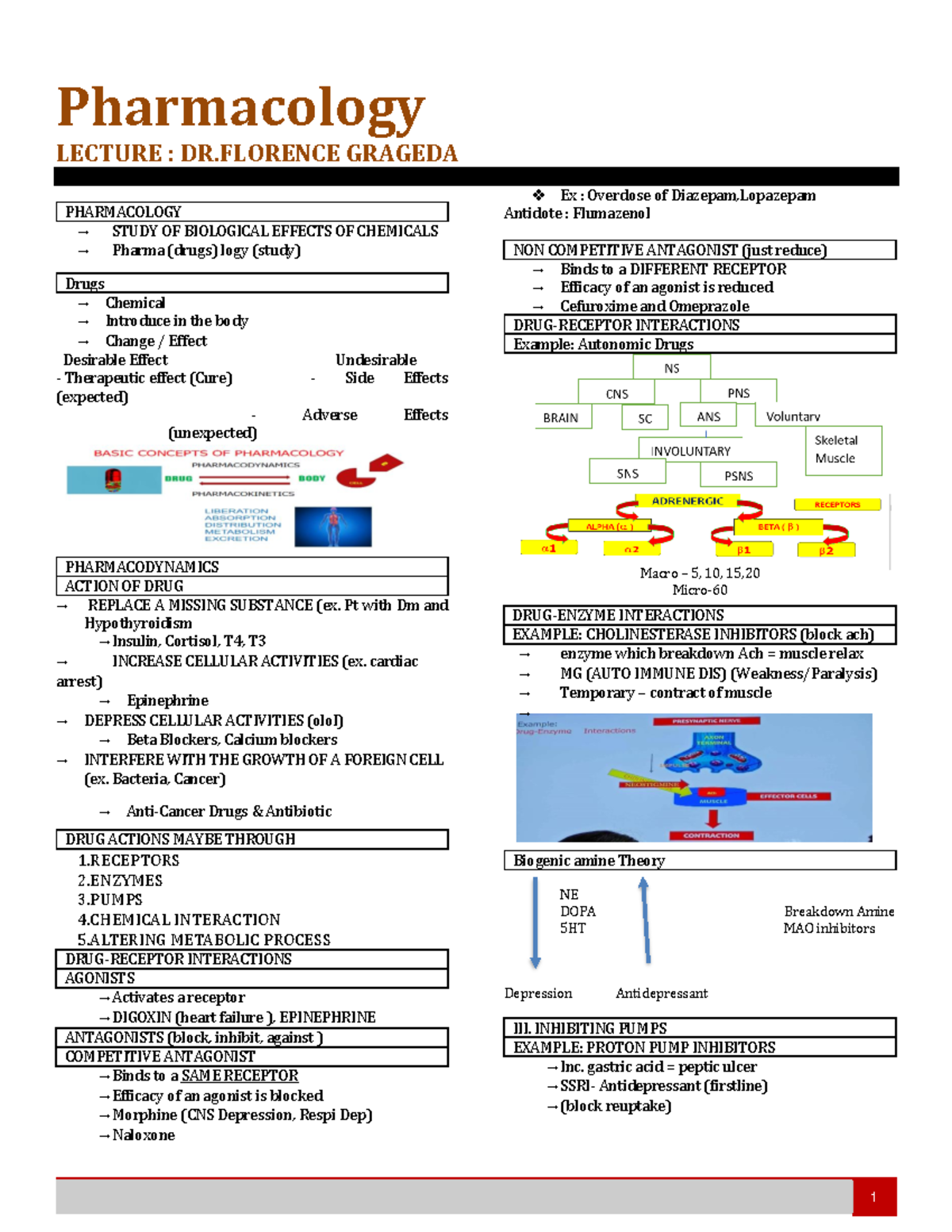 PHARMA 101: Comprehensive Notes on Pharmacology Concepts - Studocu