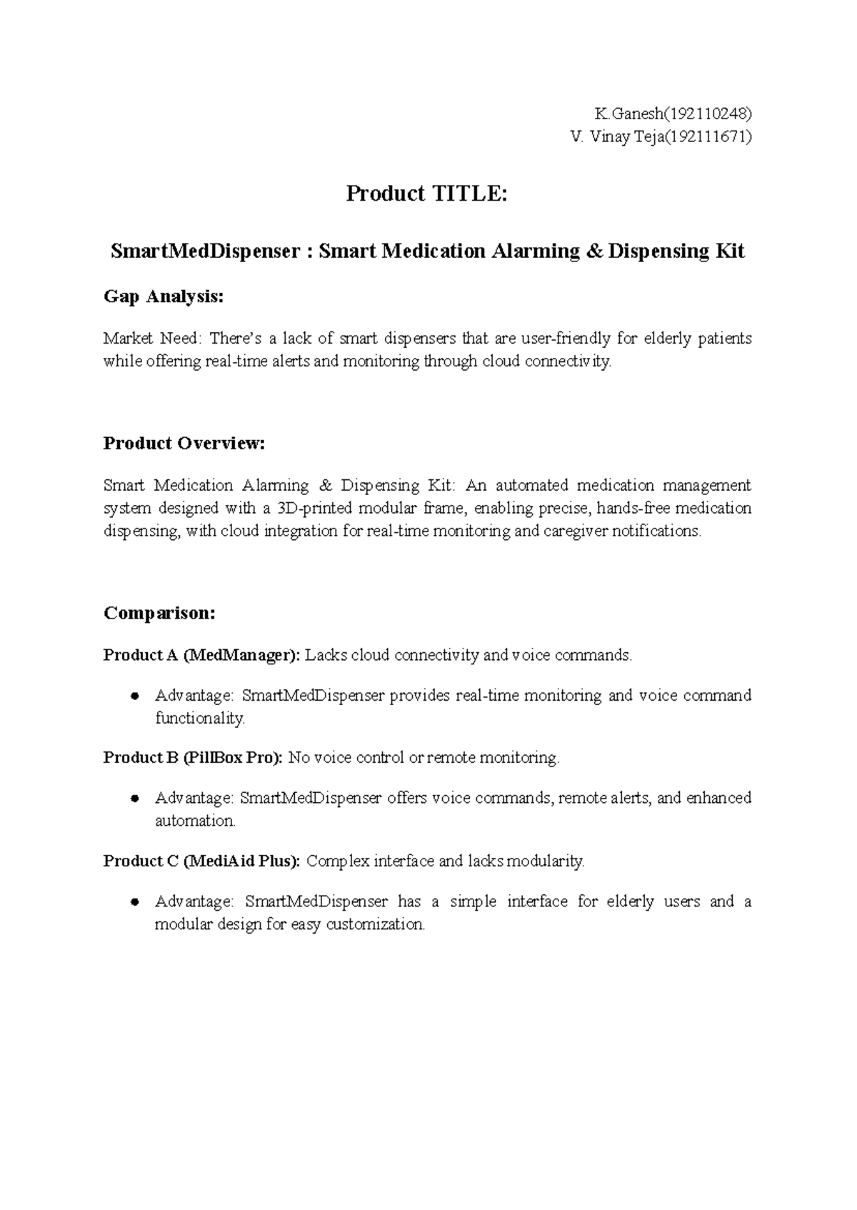 GPCU for PDD - Final Project on IoT-Based SmartMed Dispenser - Studocu