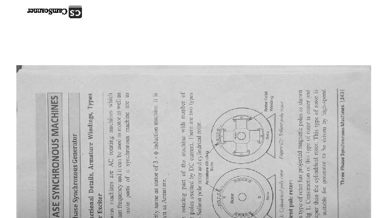 Three Phase Synchronous Machines Insights - Chapter 6 (960) - Studocu