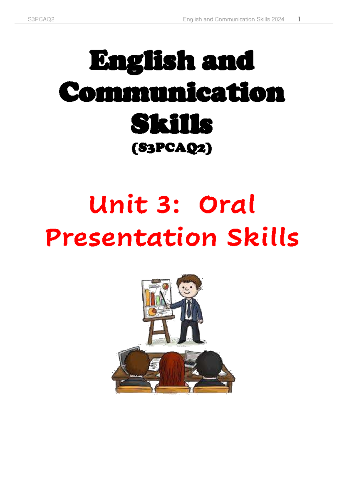 S3PCAQ2 English and Communication Skills 2024: Oral Presentation ...