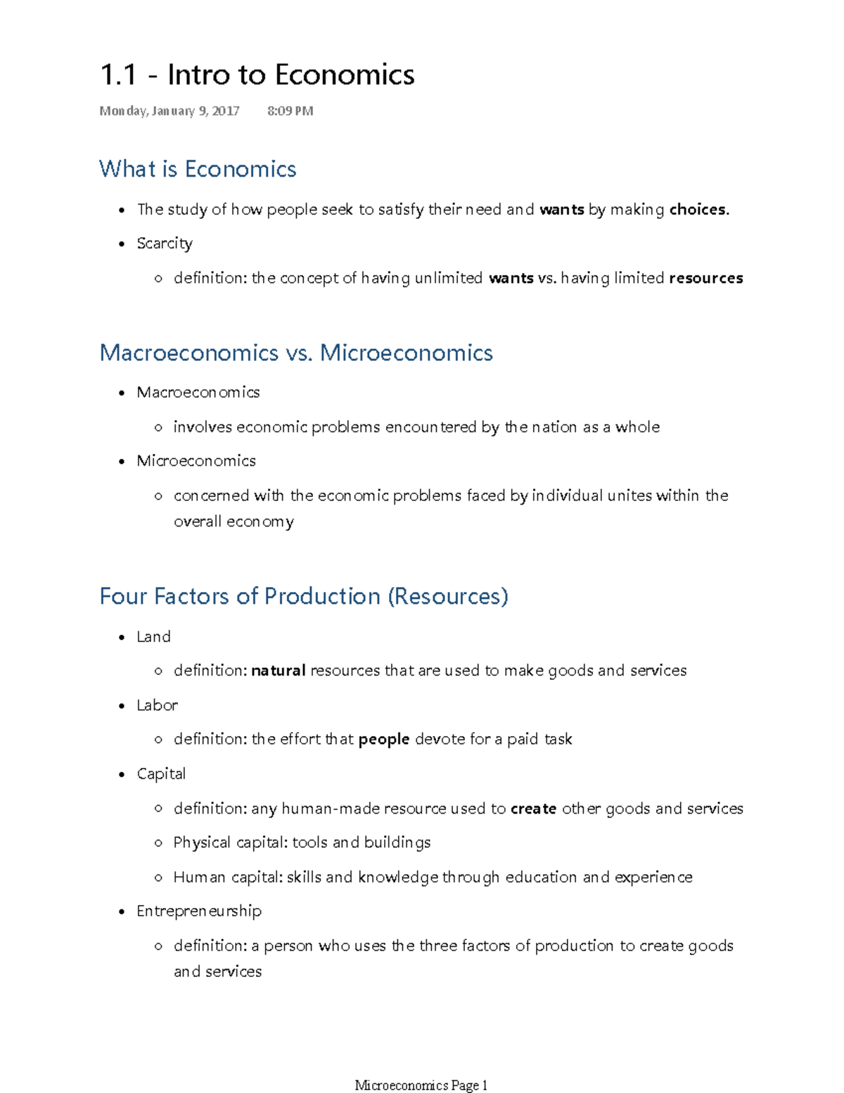 AP Microeconomics Lecture Notes: Intro, PPF, & Utility Maximization ...