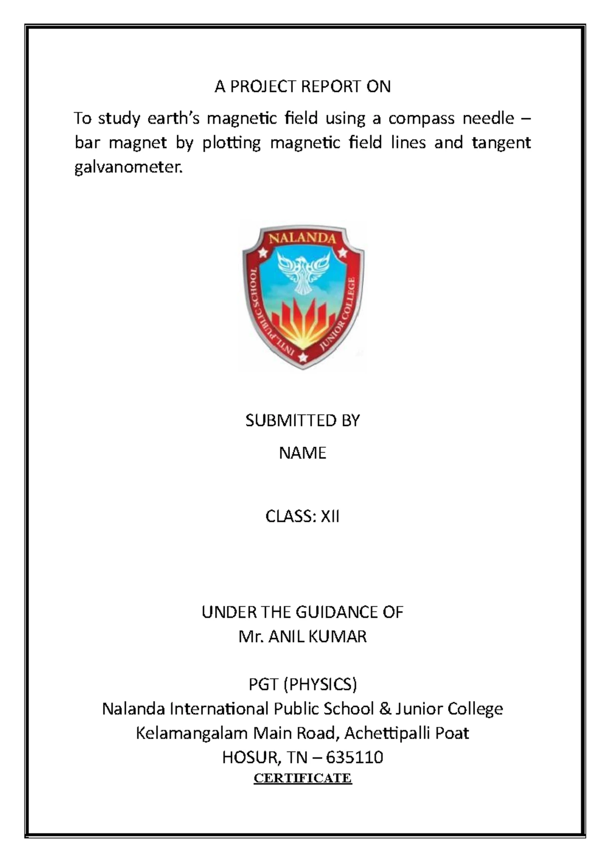 Physics project Final - Dependence of angle of deviation on angle of ...