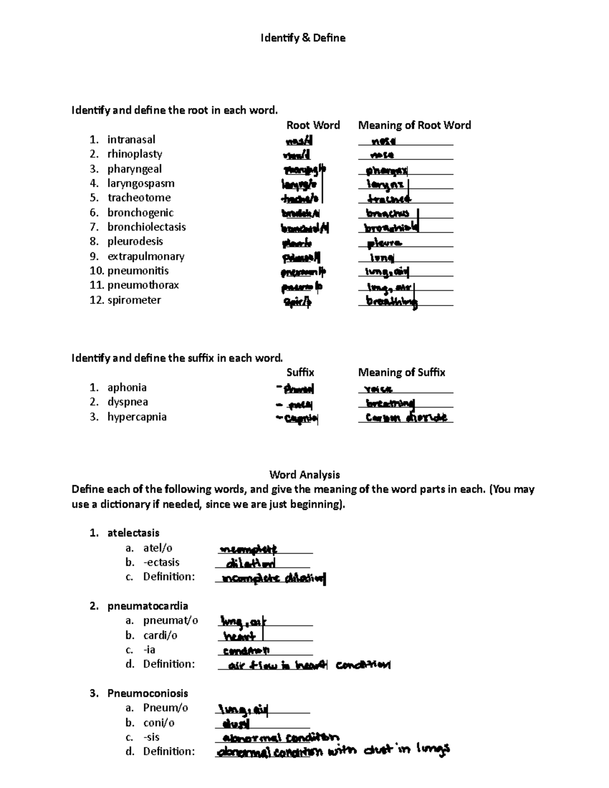 Terminology worksheet module 7 - Identify & Define Identify and define ...
