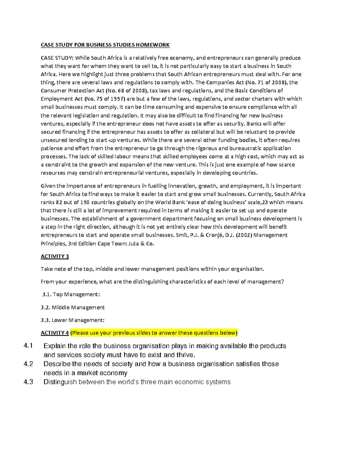 Personnel Training N5 Assignment Question Paper - DEPARTMENT OF ...