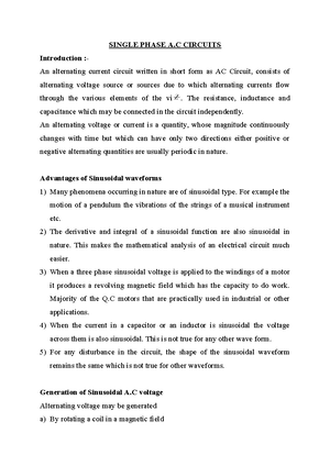BEE Module 1 - Lecture notes 1 - BASIC ELECTRICAL ENGINEERING : MODULE ...