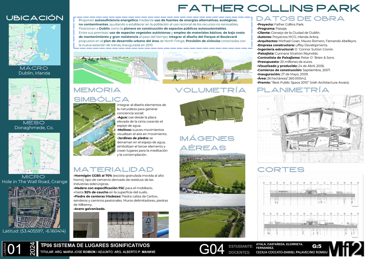 Análisis del Parque Father Collins: Materialidad y Significado - Studocu