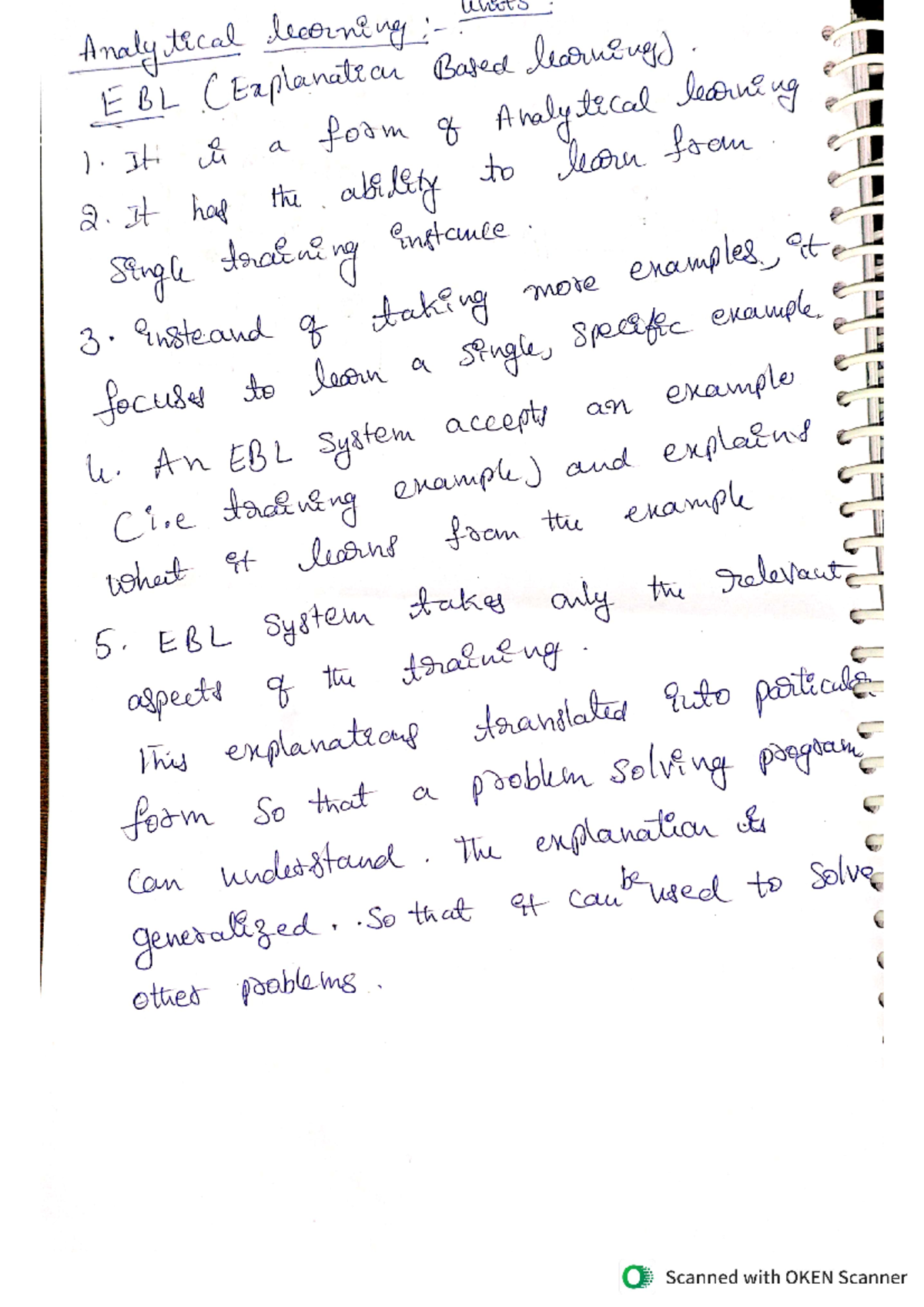 UNIT 5 ML - best notes for ml - whits : Analytical (Explanation ...