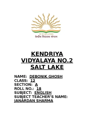 Categories topics project - CLASS XII ENGLISH PROJECT-TERM II (2022-23 ...