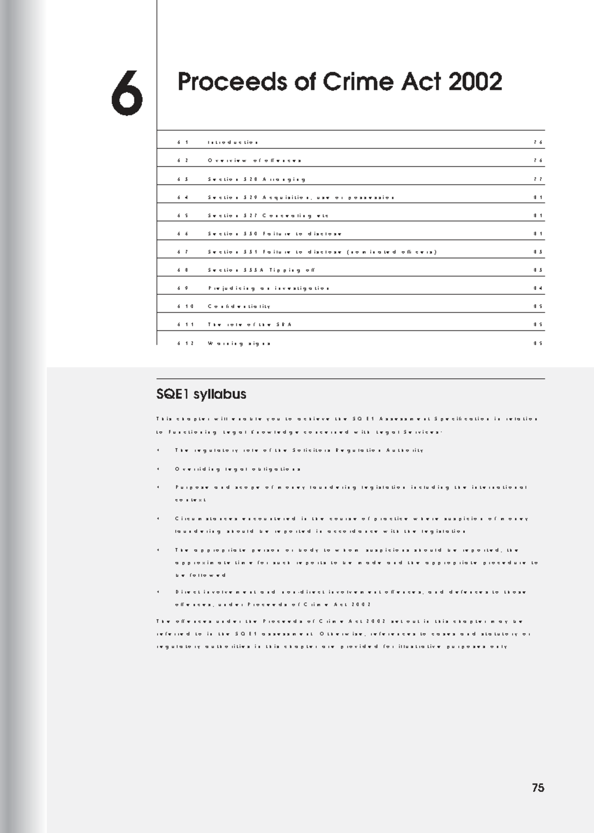 SQE1 LS Chapter 06: Proceeds of Crime Act 2002 Overview and Key ...