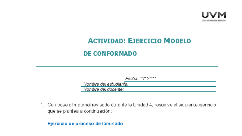 U4 Ejercicio: Proceso de Laminado y Diseño en SolidWorks - Studocu