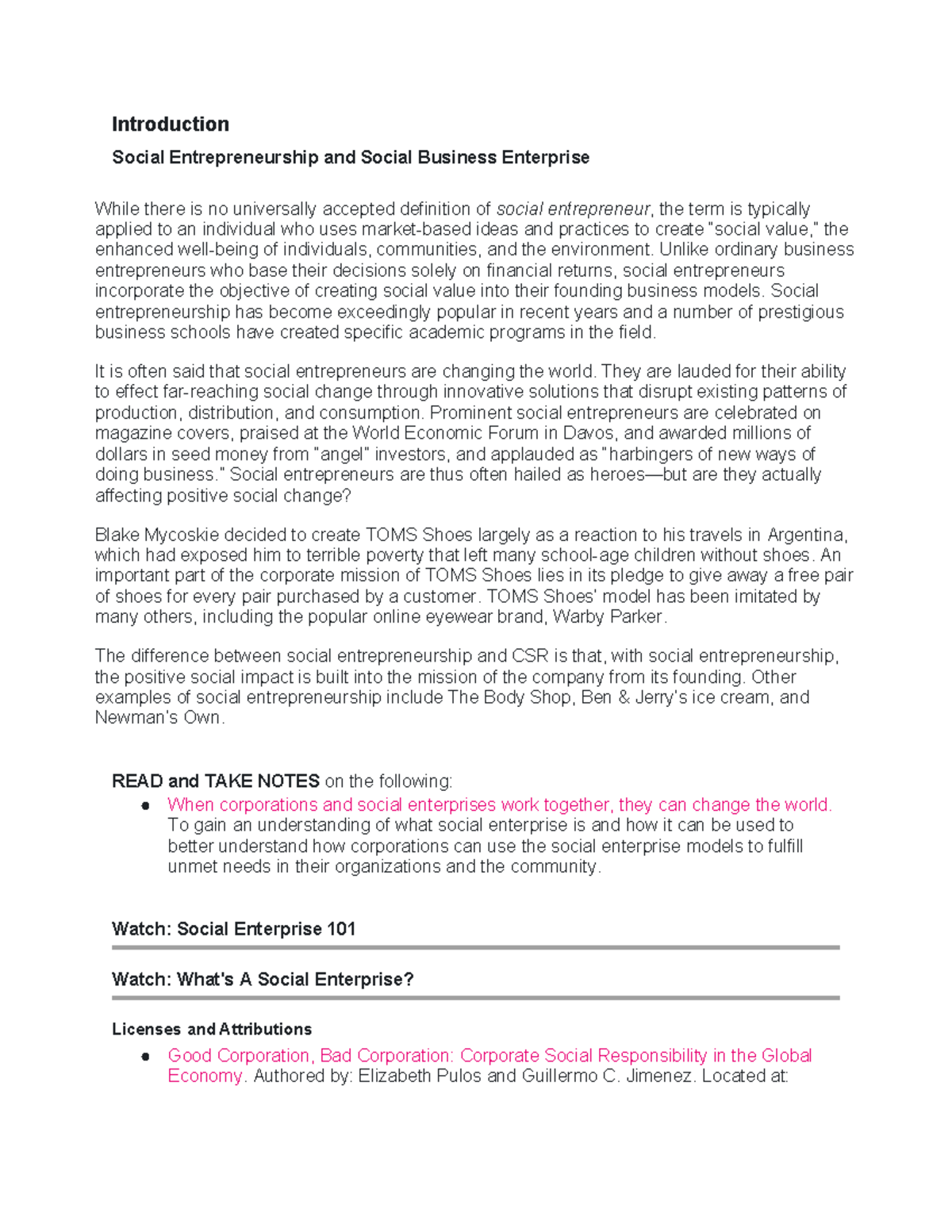 BUS3306-Week4 - Discussion - Introduction Social Entrepreneurship and ...