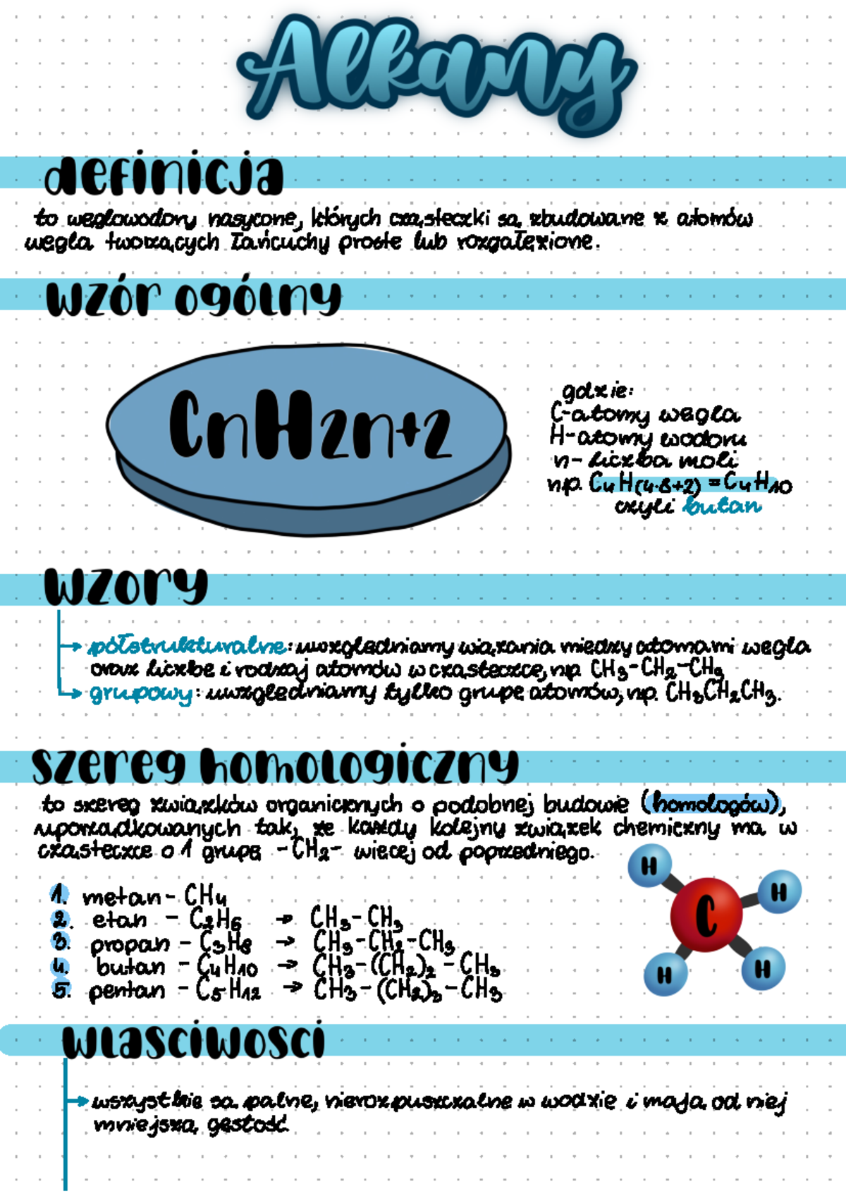 Alkany, Alkeny i Alkiny: Właściwości i Struktura Cząsteczek - Studocu
