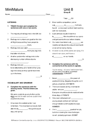 New Password B1 UT 4B - Test podsumowujący do Unitu 4 - Unit 4 Test ...