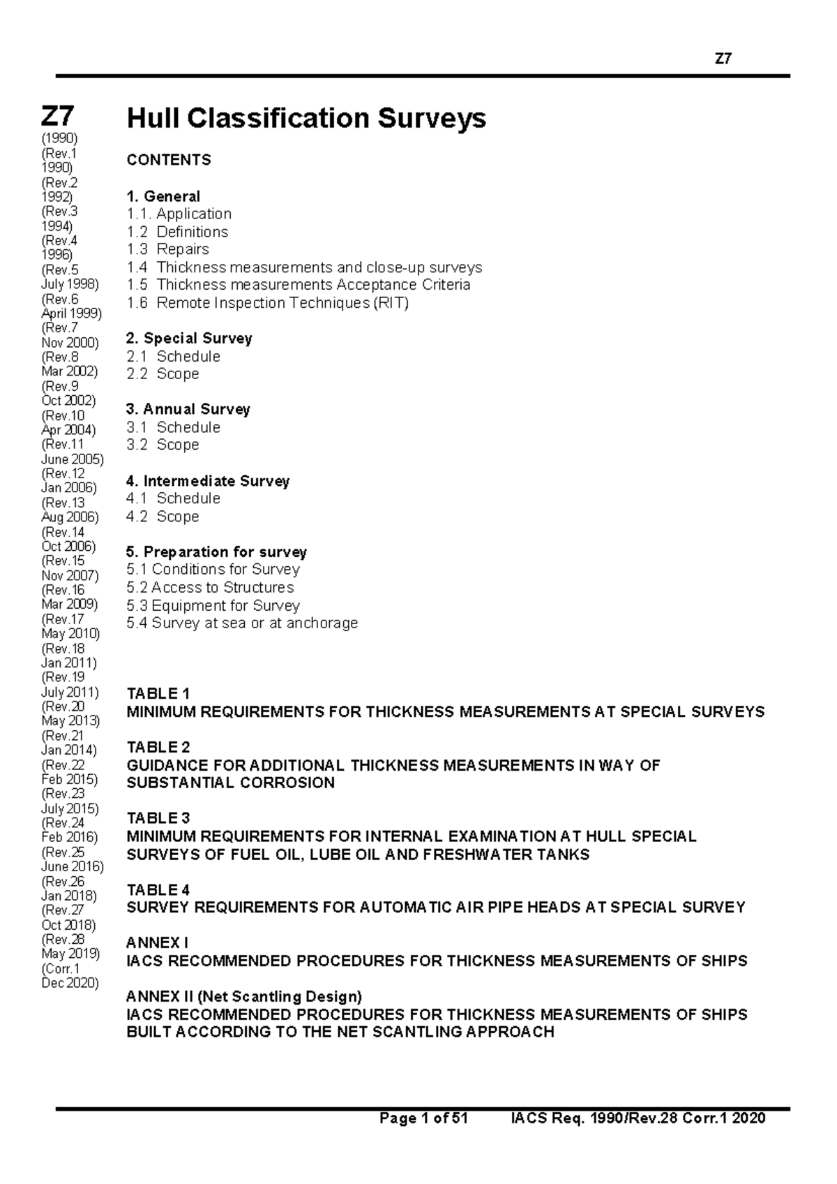 HULL Classification Survey Thickness Measurement Criteria REV Y - Studocu