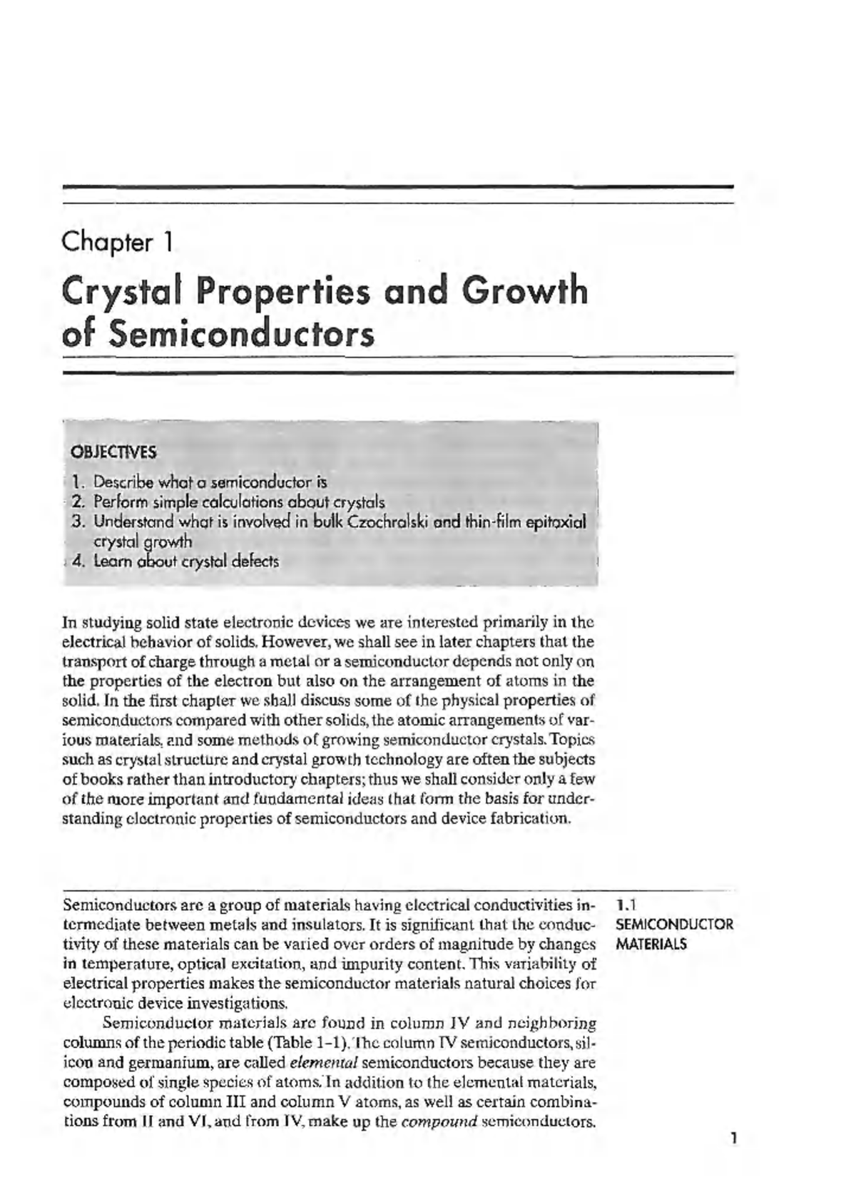 Solid State Electronic Devices (ELEC 301) - Chapter 1: Crystal ...
