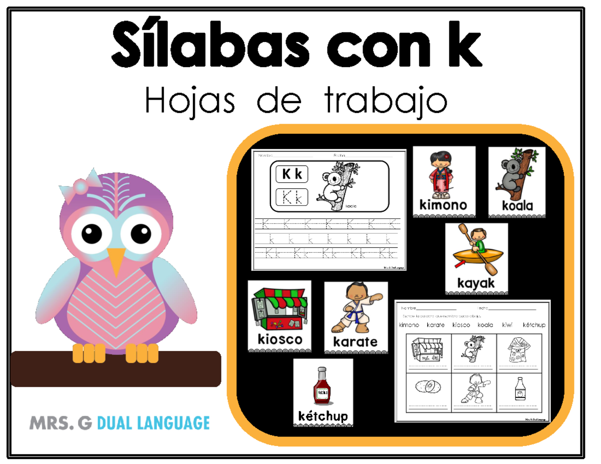 silabas letrta k - Hojas de trabajo ja jo ju j ja je jo ja je jo Nombre
