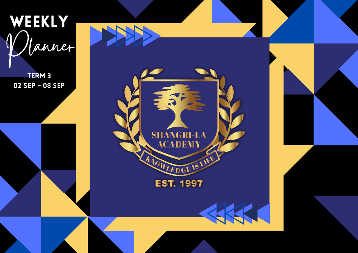 Term 3 - Weekly Planner (02 Sep - 08 Sep) Week 8 - Planner Weekly Term ...
