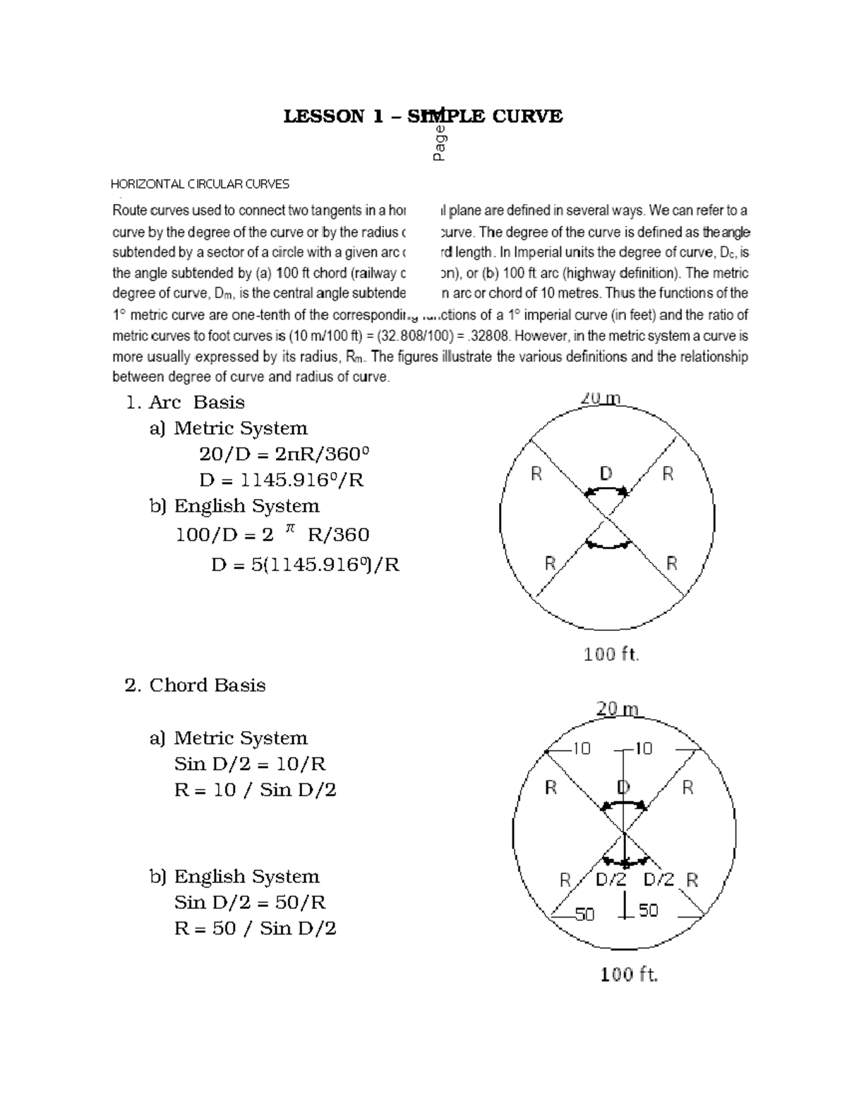Lesson 1 - Understanding Simple Curves in Geometry - Studocu
