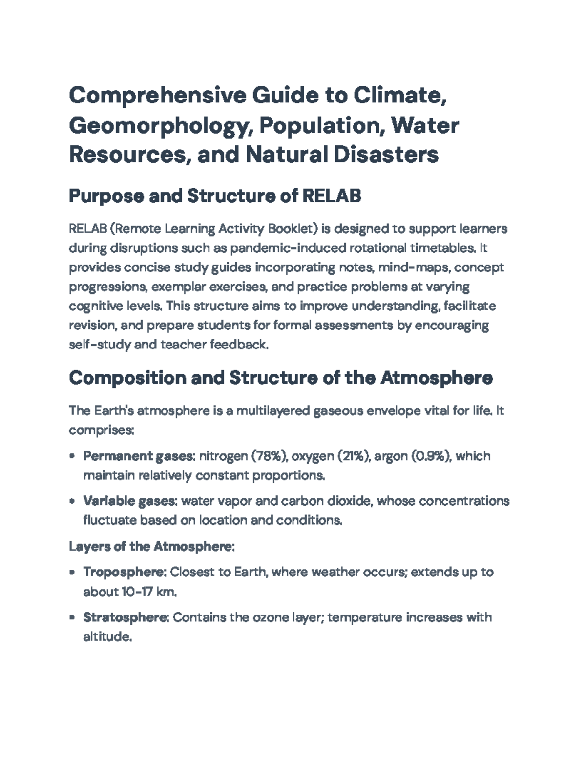Comprehensive Guide to Climate, Geomorphology, and Natural Disasters ...