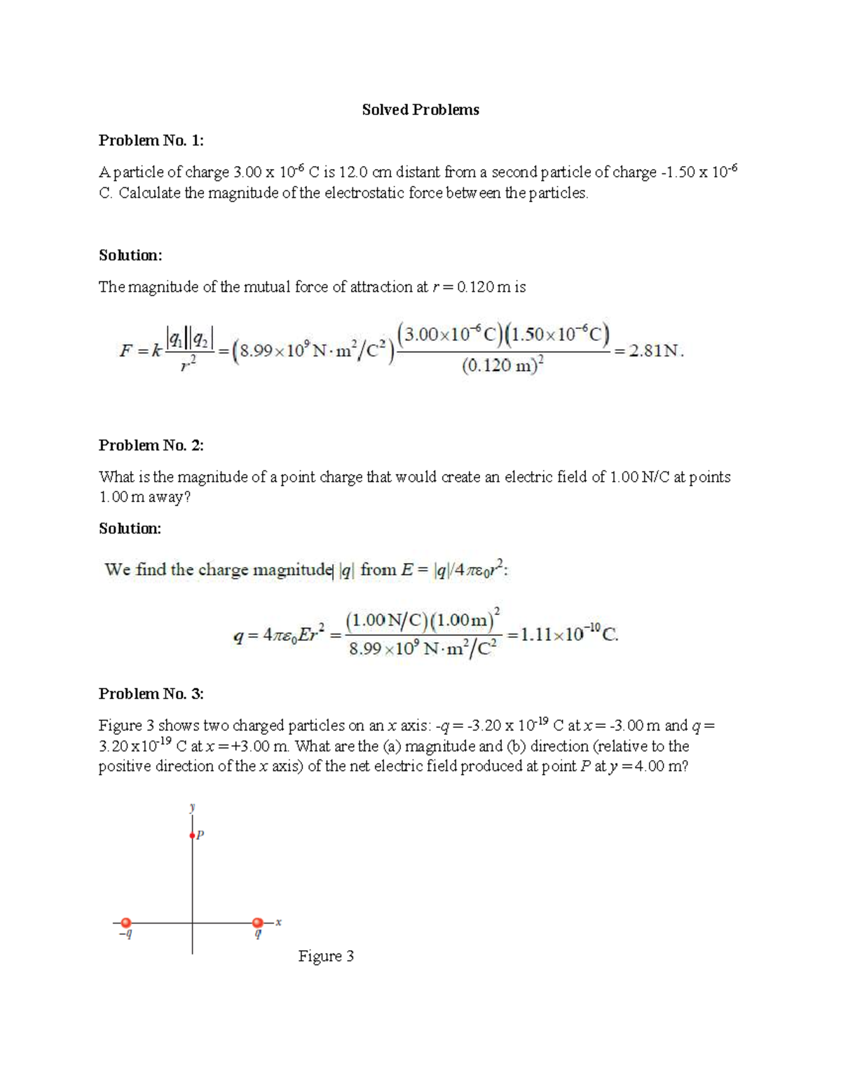 Solved problems midterm: electrostatics and electric fields - Studocu