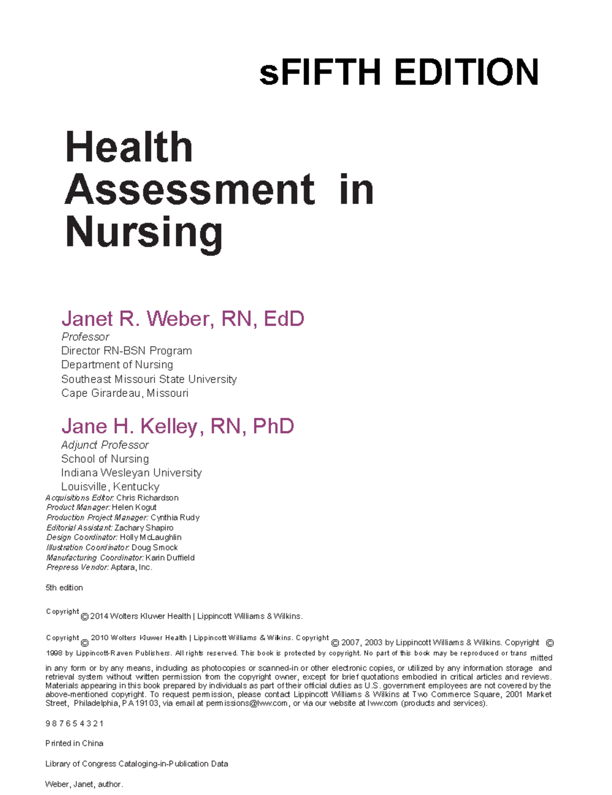 [NCM 101] Health Assessment in Nursing - 5th Edition Review Notes - Studocu
