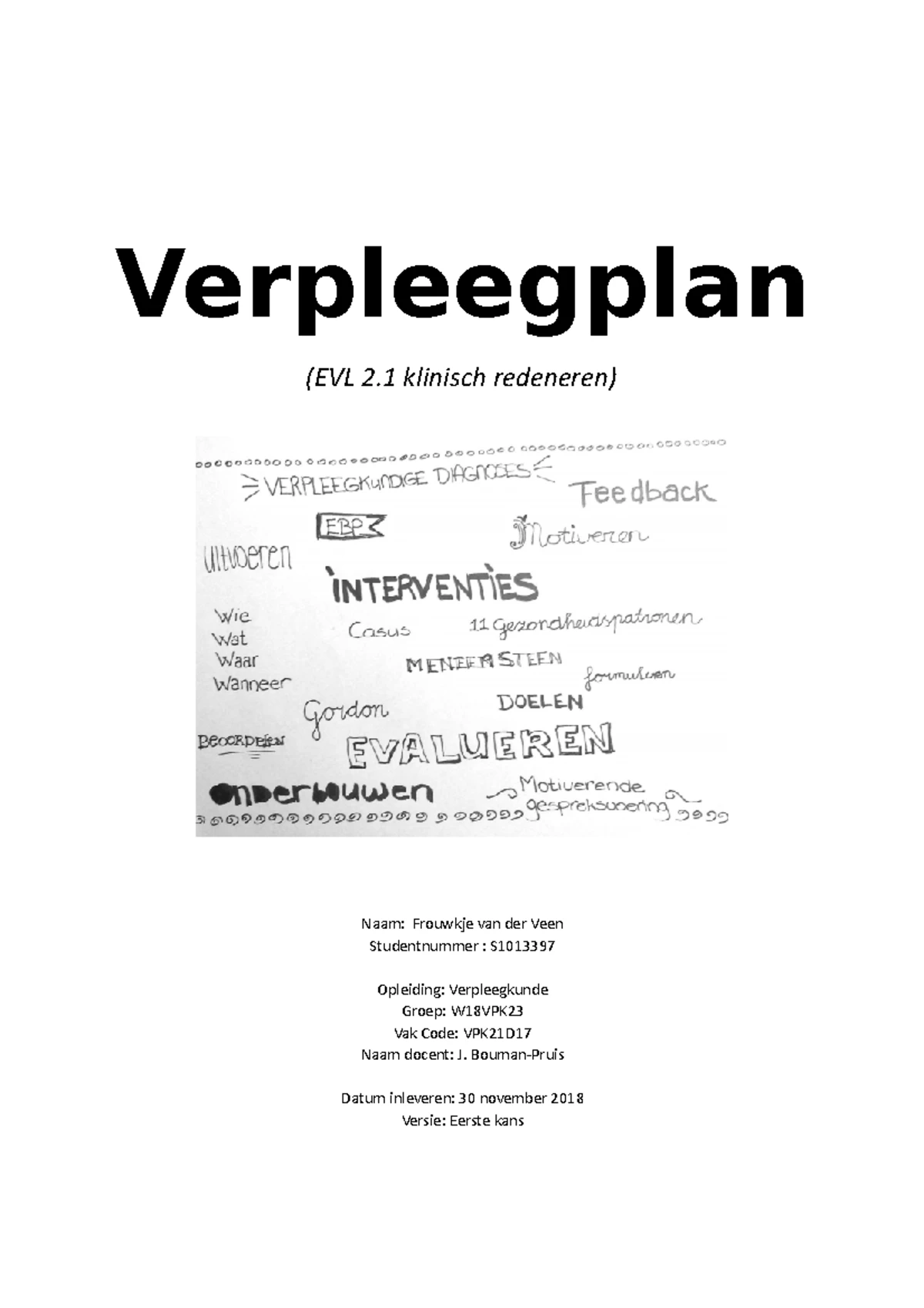 Anamnese op basis van gezondheidspatronen van Gordon - Initiële ...