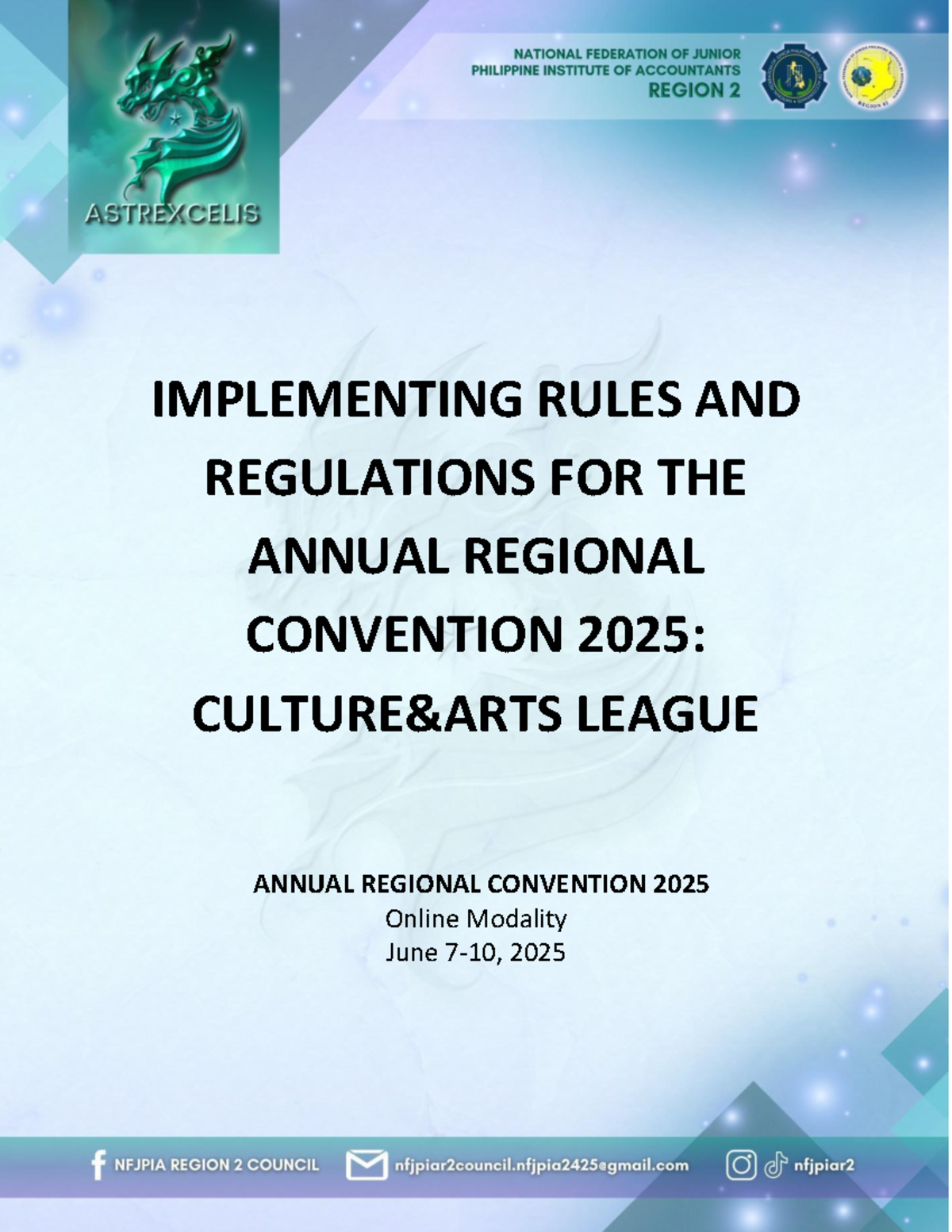 Implementing Rules & Regulations for the 2025 Annual Regional ...