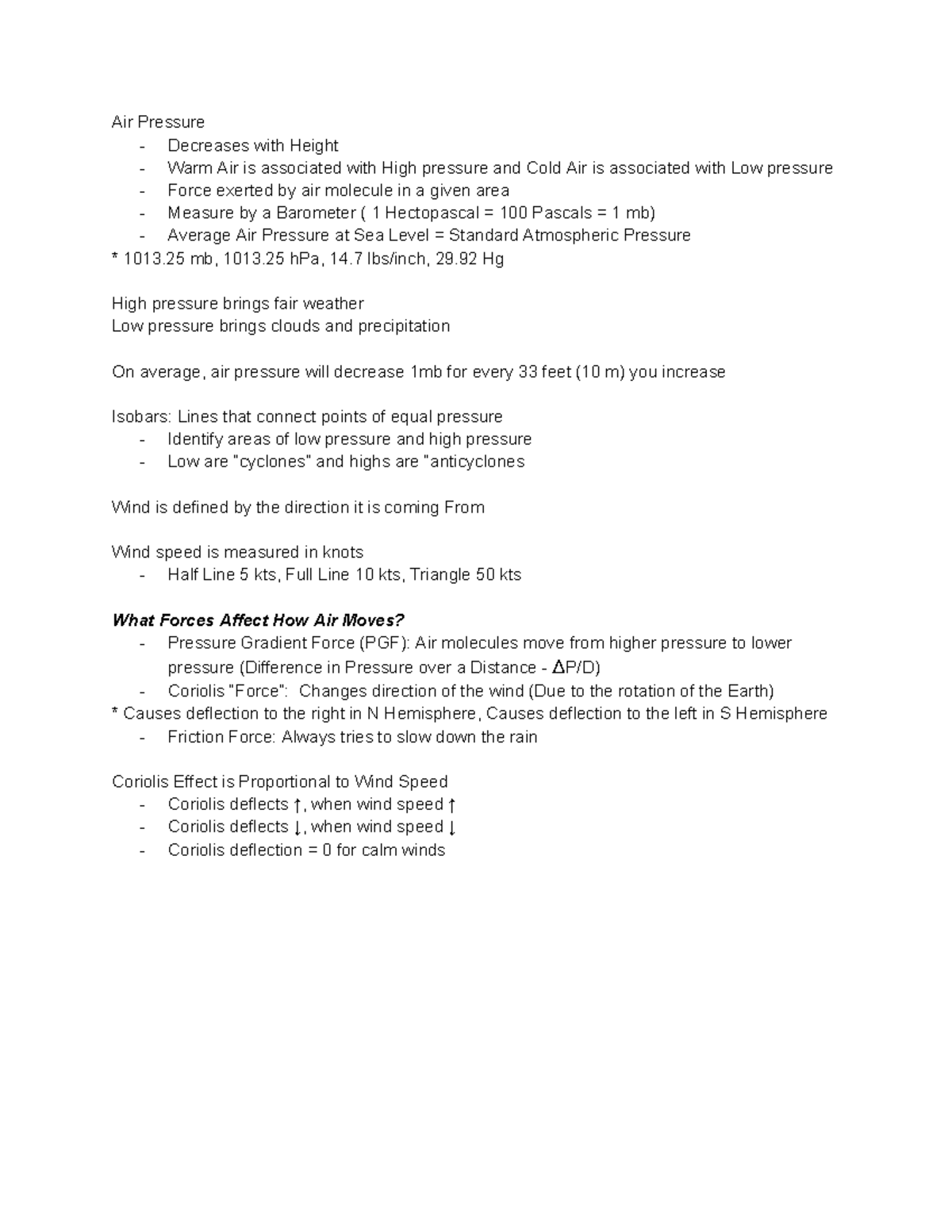 Weather and Climate CH6: Understanding Air Pressure & Wind Dynamics ...
