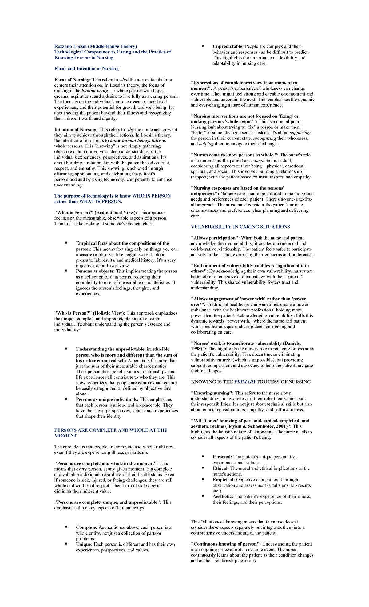 NUR102 - Rozzano Locsin's Technological Competency as Caring Theory ...