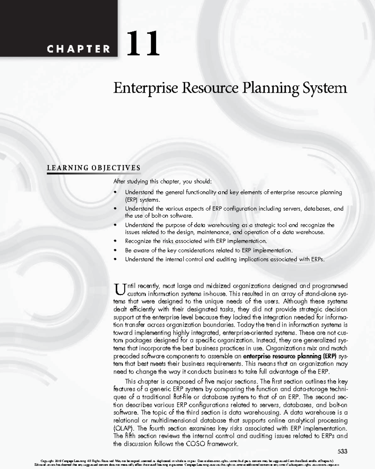 Chapter 11: ERP System Overview and Implementation Insights - Studocu