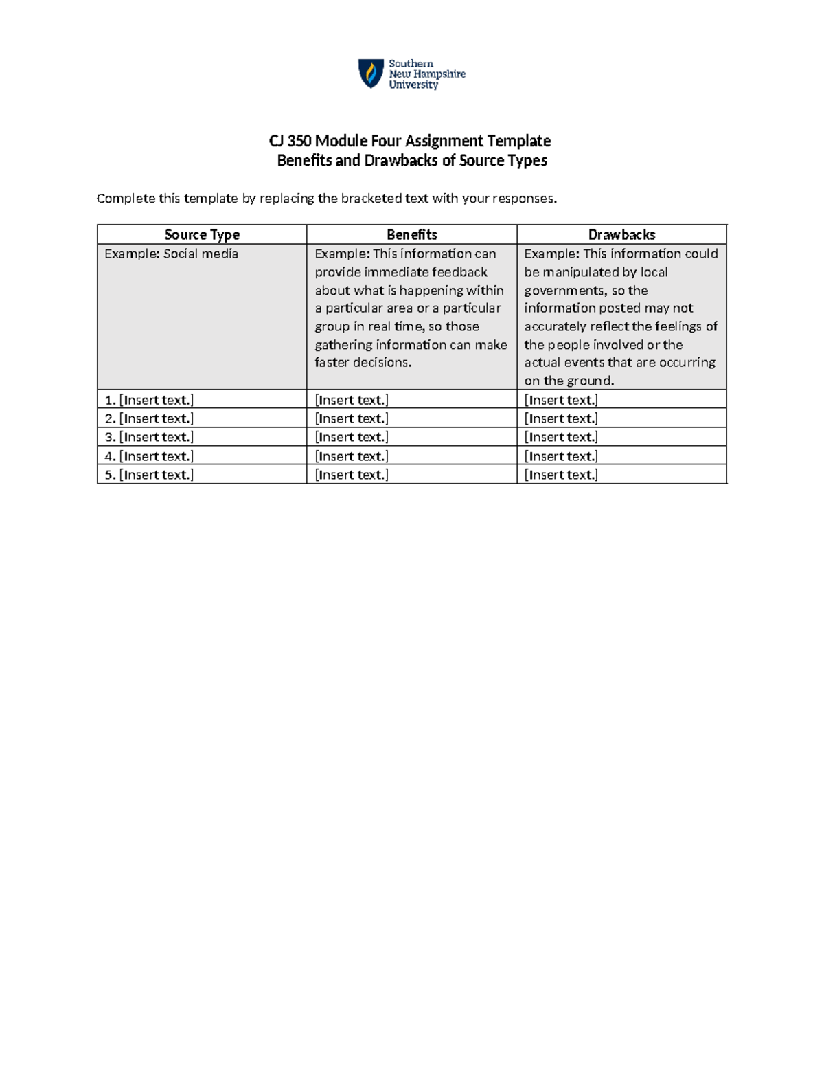 CJ 350 Module Four Assignment Template - CJ 350 Module Four Assignment ...