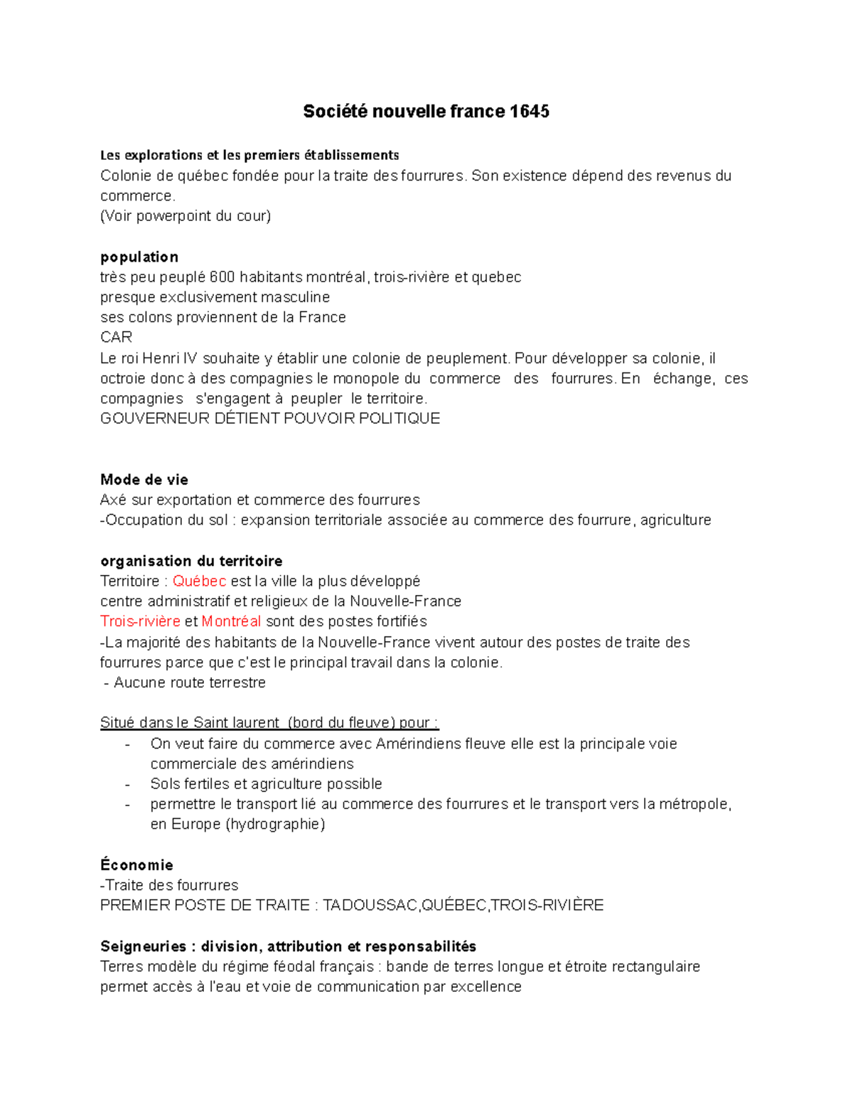 Étude de la Société Nouvelle France (1645-1745) - Histoire et Économie ...