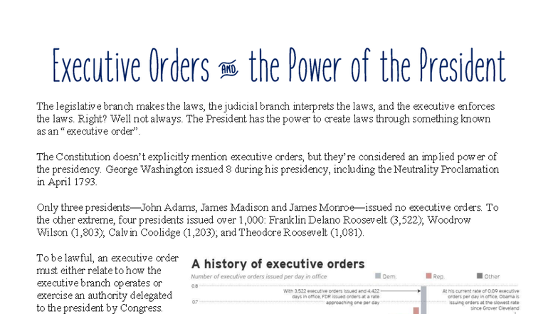 Executive Orders and Presidential Powers: A Comprehensive Overview ...